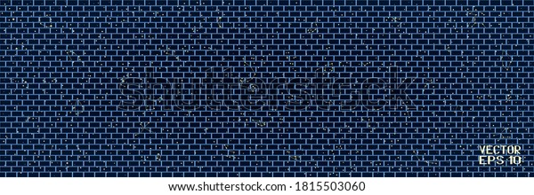 Abstract Blue Structural Brick Wall Tile Stock Vector (Royalty Free ...