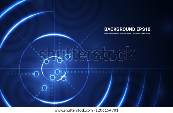 Abstract Blue Target Shooting Range On Stock Vector (Royalty Free ...