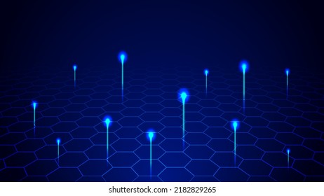 Abstract Blue Technology Background Vector Illustration Stock Vector ...