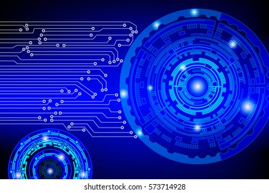 Abstract Blue Technology Circuit Board Vector Stock Vector (Royalty ...