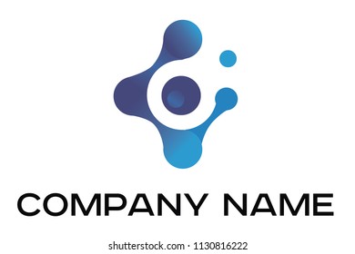 Abstract Blue Vector Logo Company Name Stock Vector (Royalty Free ...