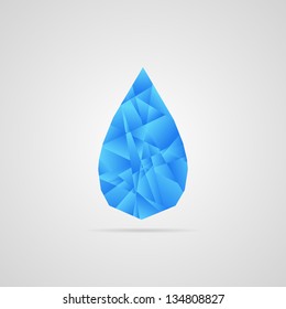 Blue Crystal Drop Vector Illustration Stock Vector (Royalty Free ...
