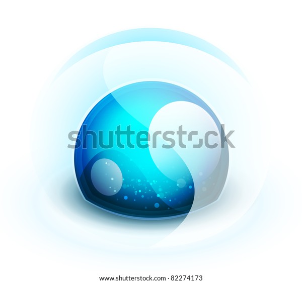 Abstract Blue Water Sphere Icon Business Stock Vector (Royalty Free ...