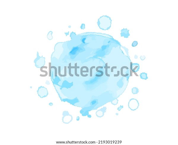 Abstract Blue Watercolor Splash Texture Isolated Stock Vector (Royalty ...
