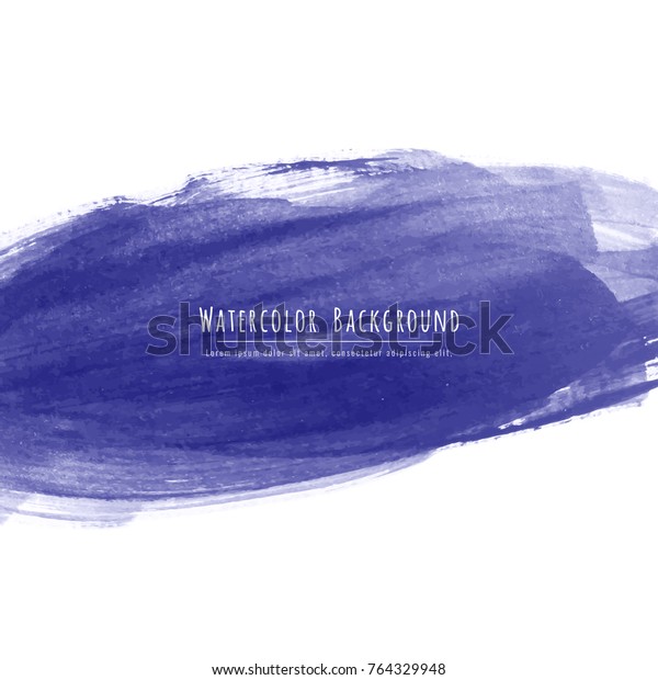 Abstract Blue Watercolor Stroke Background Stock Vector (Royalty Free ...
