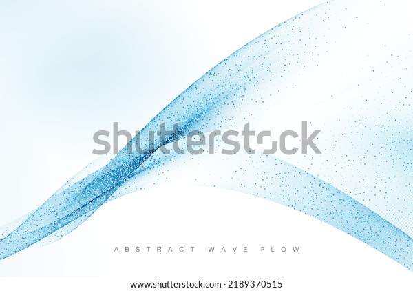 Abstract Blue Wave Flow Halftone Effect Stock Vector (Royalty Free ...