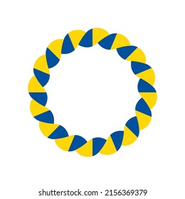 Abstract Blue Yellow Circle Vector Illustration Stock Vector (Royalty ...