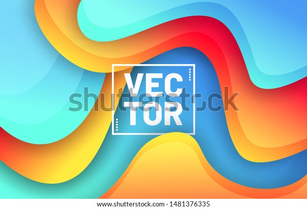 Abstract Blue Yellow Liquid Background Abstract Stock Vector (Royalty ...