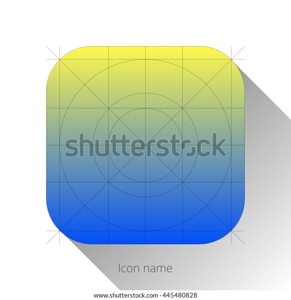 Abstract Blueyellow App Icon Blank Button Stock Vector (Royalty Free ...