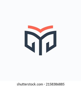 Abstract Book Logo Modern Stylized Library Stock Vector (Royalty Free ...