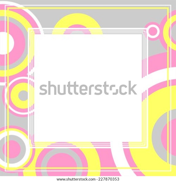 Abstract Border Pink Yellow Circles On Stock Vector (Royalty Free ...