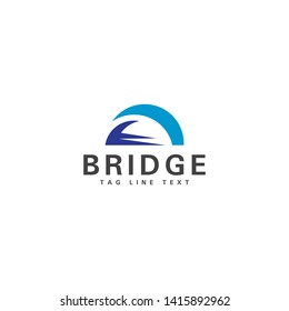 Creative Abstract Bridge Logo Design Template Stock Vector (Royalty ...