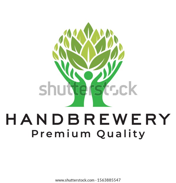 Abstract Bright Colourfull Hand Brewery Logo Stock Vector (Royalty Free ...