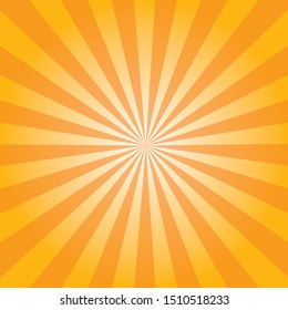 Abstract Bright Yellow Orange Rays Background Stock Vector (Royalty ...
