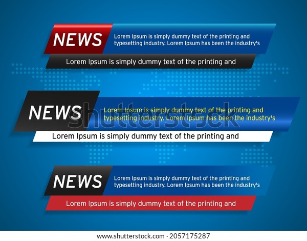 Abstract Broadcast News Lower Thirds Futuristic Stock Vector (Royalty ...