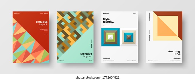 Abstract Brochure Cover Vector Design Corporate Stock Vector (Royalty ...