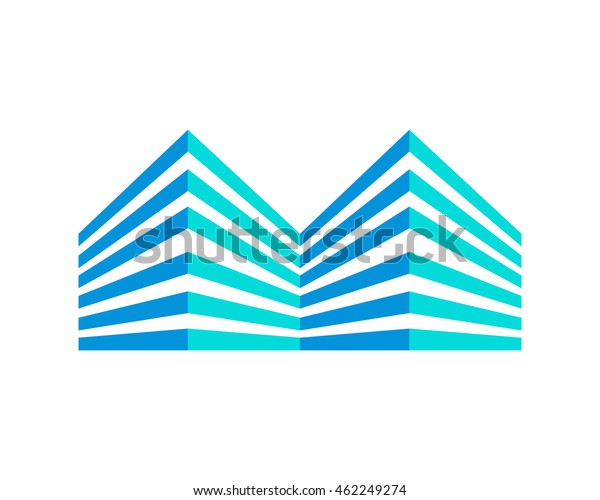 Abstract Building Icon Skyscraper Cityscape Architecture Stock Vector ...
