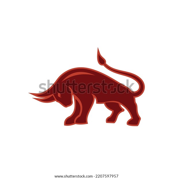 Abstract Bull Logo Vector Illustrations Design Stock Vector (Royalty ...