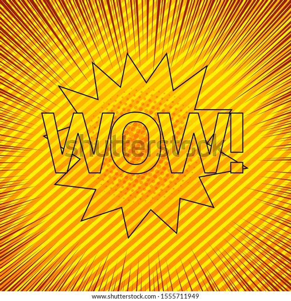 Abstract Burst Elegant Template Wow Wording Stock Vector (Royalty Free ...