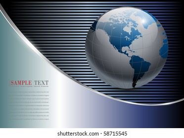 Abstract Business Background Blue Earth World Stock Vector (Royalty ...