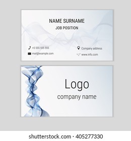 Abstract Business Card Design Waves Stock Vector (Royalty Free ...