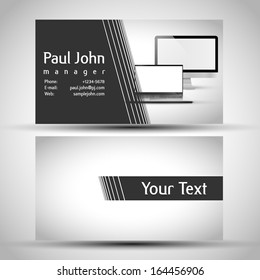 Abstract Business Card Front Back Design Stock Vector (Royalty Free ...