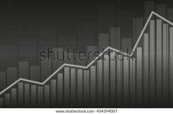 Abstract Business Chart Uptrend Line Graph Stock Vector (Royalty Free ...