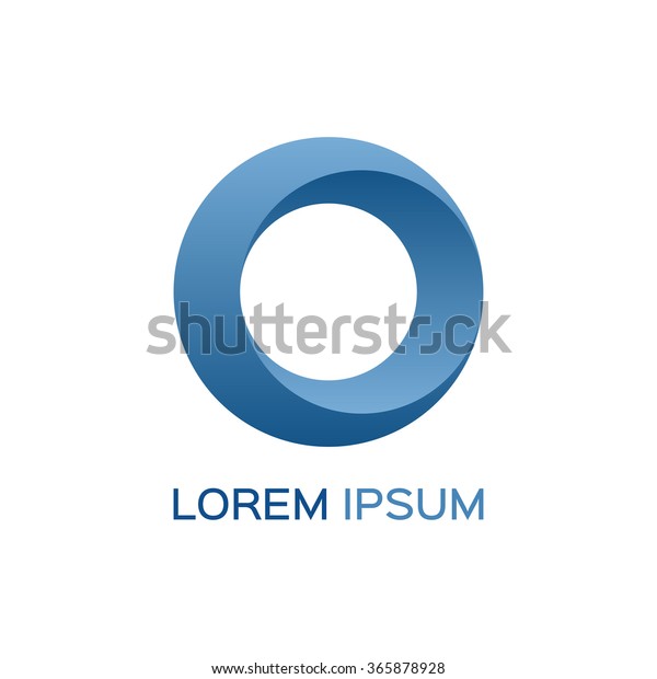 Abstract Business Logo Blue Circle Icon Stock Vector (Royalty Free ...