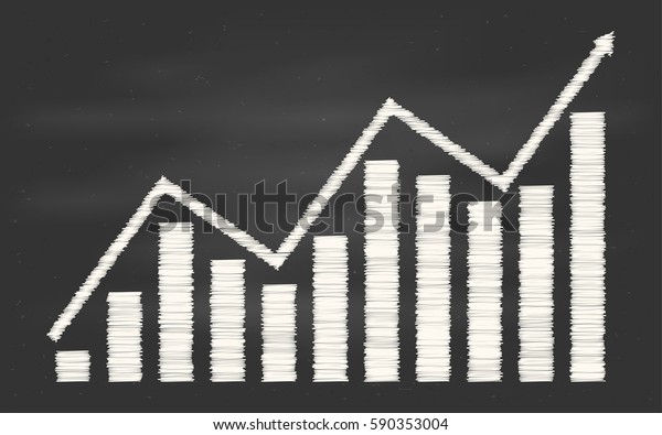 Abstract Business Uptrend Arrow Graph On Stock Vector (Royalty Free ...
