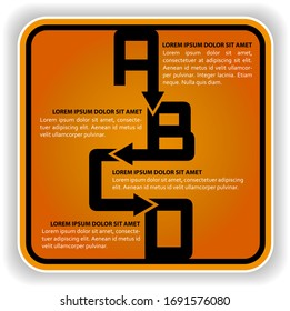 Abstract Business Vector Background Four Steps Stock Vector (Royalty ...