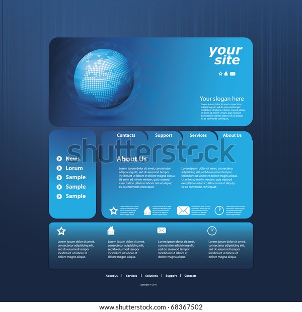 Abstract Business Web Site Design Template Stock Vector (Royalty Free ...