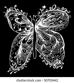 Abstract Butterfly Drawing Stock Vector (Royalty Free) 50703442 ...