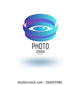 Abstract Camera Lens Logo Template Stock Vector (Royalty Free ...