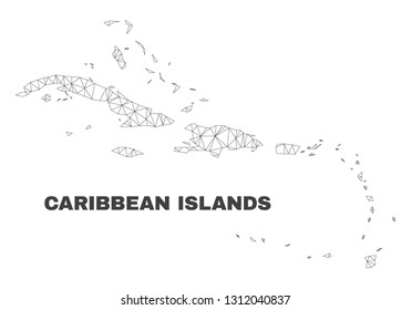 Abstract Caribbean Islands Map Isolated On Stock Vector (Royalty Free ...