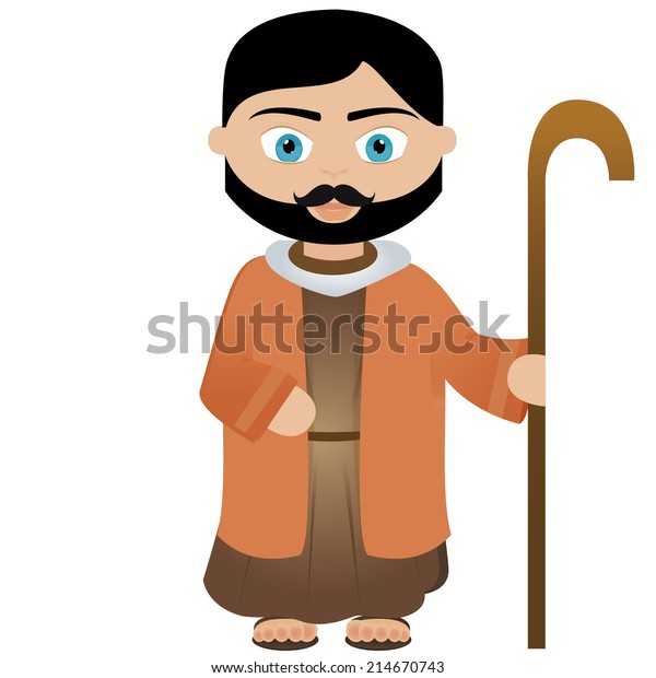 Abstract Cartoon Joseph On White Background Stock Vector (Royalty Free ...