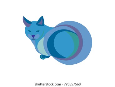 Abstract Cat Logo Inspiration Your Bussines Stock Vector (Royalty Free ...