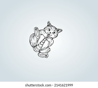 Abstract Cat Shading Techniques Illustration Stock Vector (Royalty Free ...