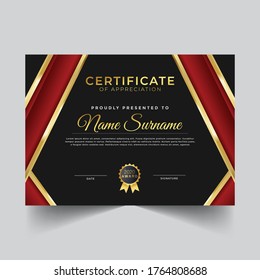 Abstract Certificate Diploma Design Template Geometric Stock Vector ...