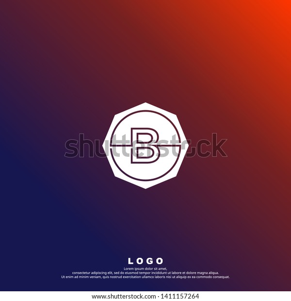 Abstract Circle B Logo Letter Line Stock Vector (Royalty Free ...