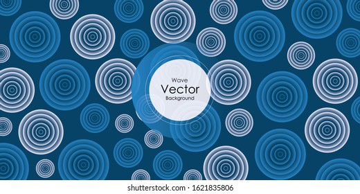 Abstract Circle Blue Background Design Stock Vector (Royalty Free ...