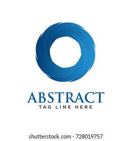 Circular Abstract Logo Modern Design Gradient Stock Vector (Royalty ...