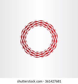 Abstract Circle Frame Red Background Element Stock Vector (Royalty Free ...
