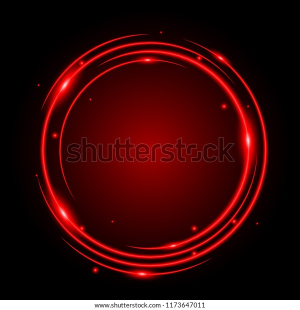 Abstract Circle Light Red Frame Vector Stock Vector Royalty Free