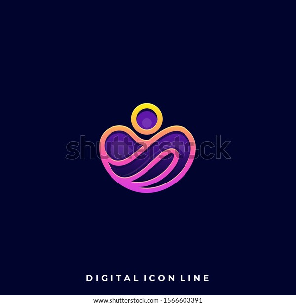 Abstract Circle Line Art Illustration Vector Stock Vector (Royalty Free ...
