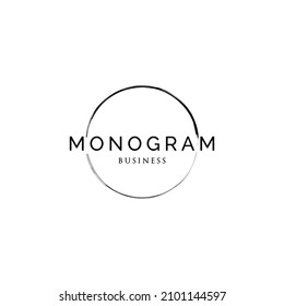 Abstract Circle Monogram Logo Design Inspiration Stock Vector (Royalty ...