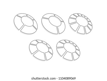 Abstract Circle Outline Logo Design Set Stock Vector (Royalty Free ...