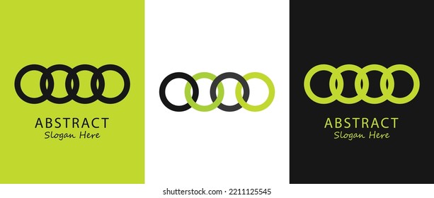 Abstract Circle Shape Combination Logo Design Stock Vector (Royalty ...