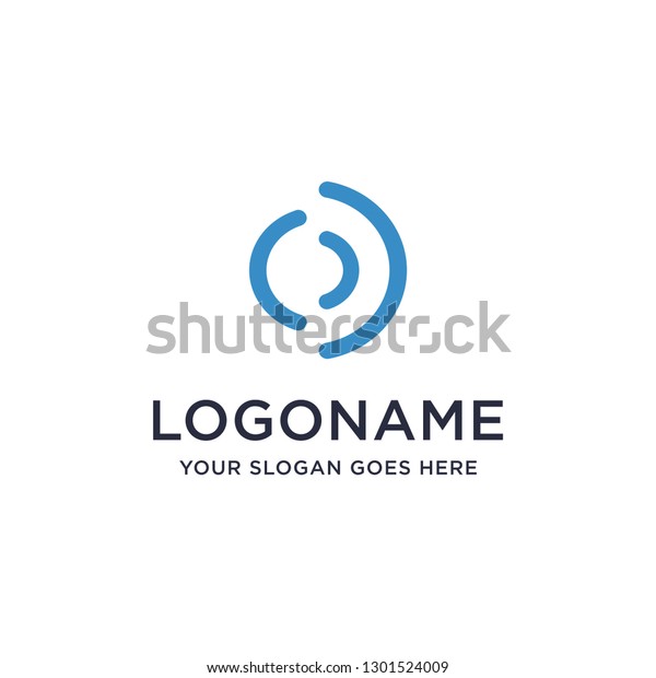 Abstract Circle Wave Internet Signal Logo Stock Vector (Royalty Free ...