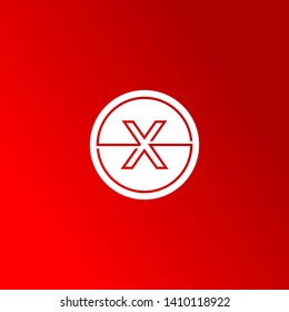Abstract Circle X Logo Letters Modern Stock Vector (Royalty Free ...