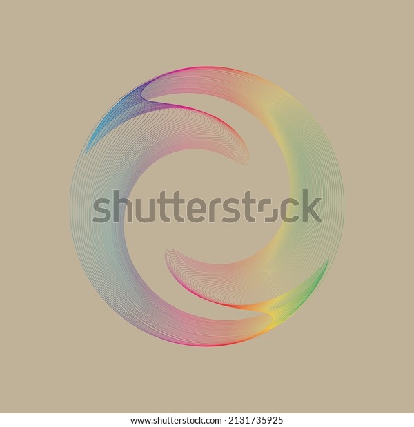 Abstract Circles Lines Wavy Round Frame Stock Vector (Royalty Free ... Abstract Circles Lines Wavy Round Frame Stock Vector (Royalty Free ...